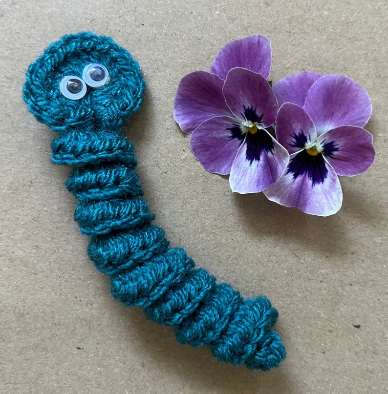 Worry Worms * Blues* Handmade * Crochet * Gift * Fidget Stress Anxiety ...