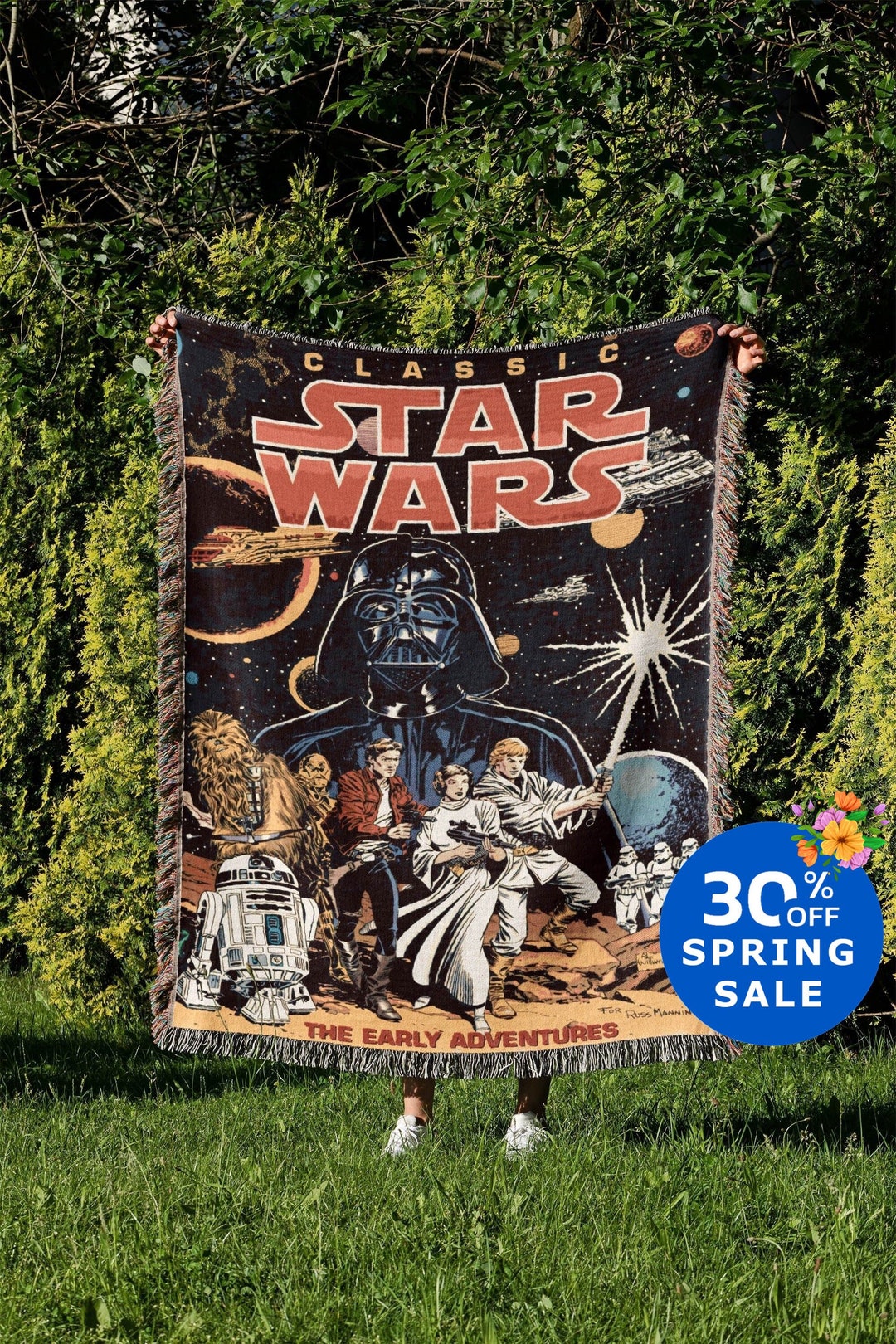 Star Wars Hand Woven Blanket Comic Tapestry Throw Jedi Poison - Etsy