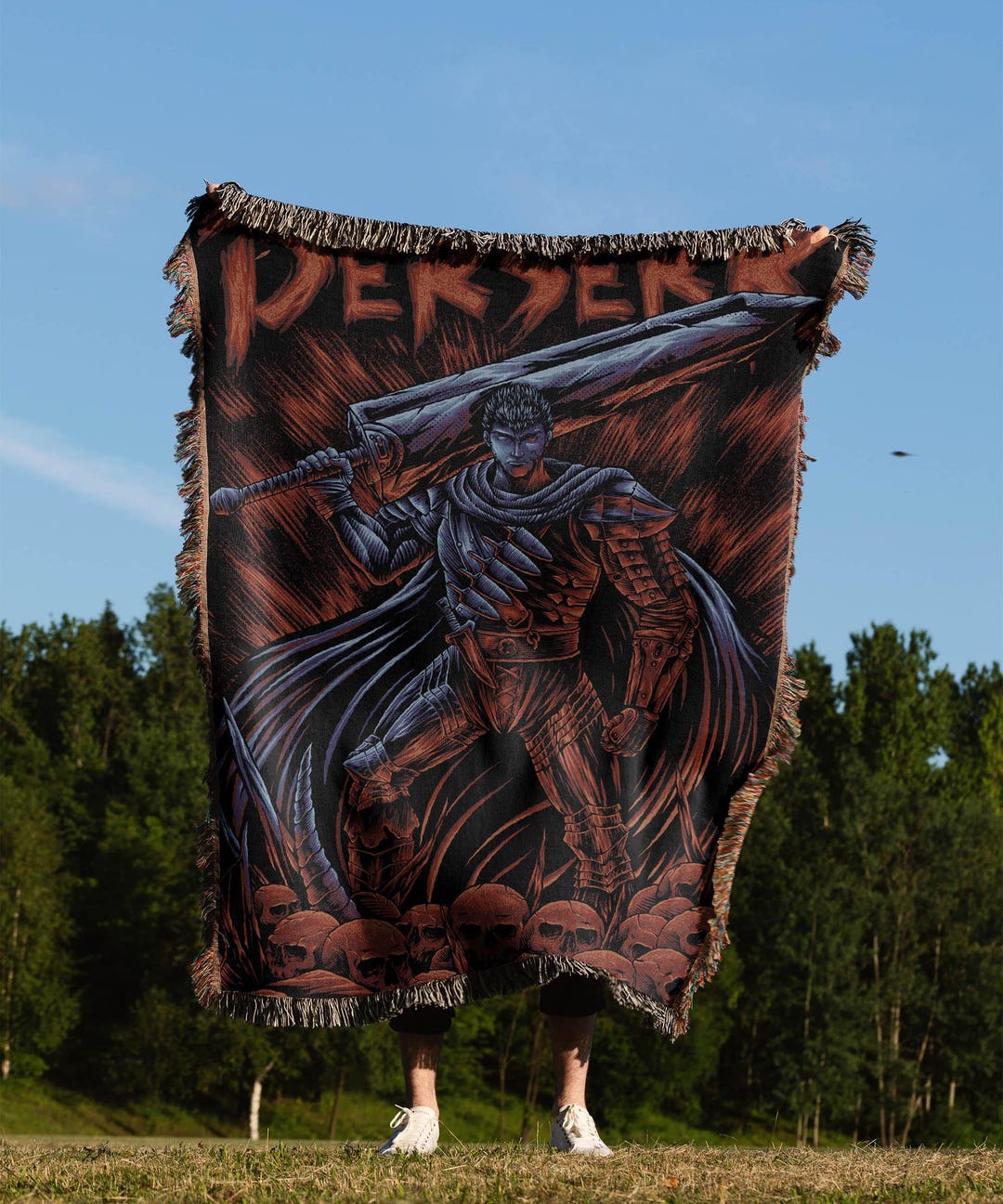 Guts Hand Woven Blanket Anime Tapestry Throw Manga Poison - Etsy