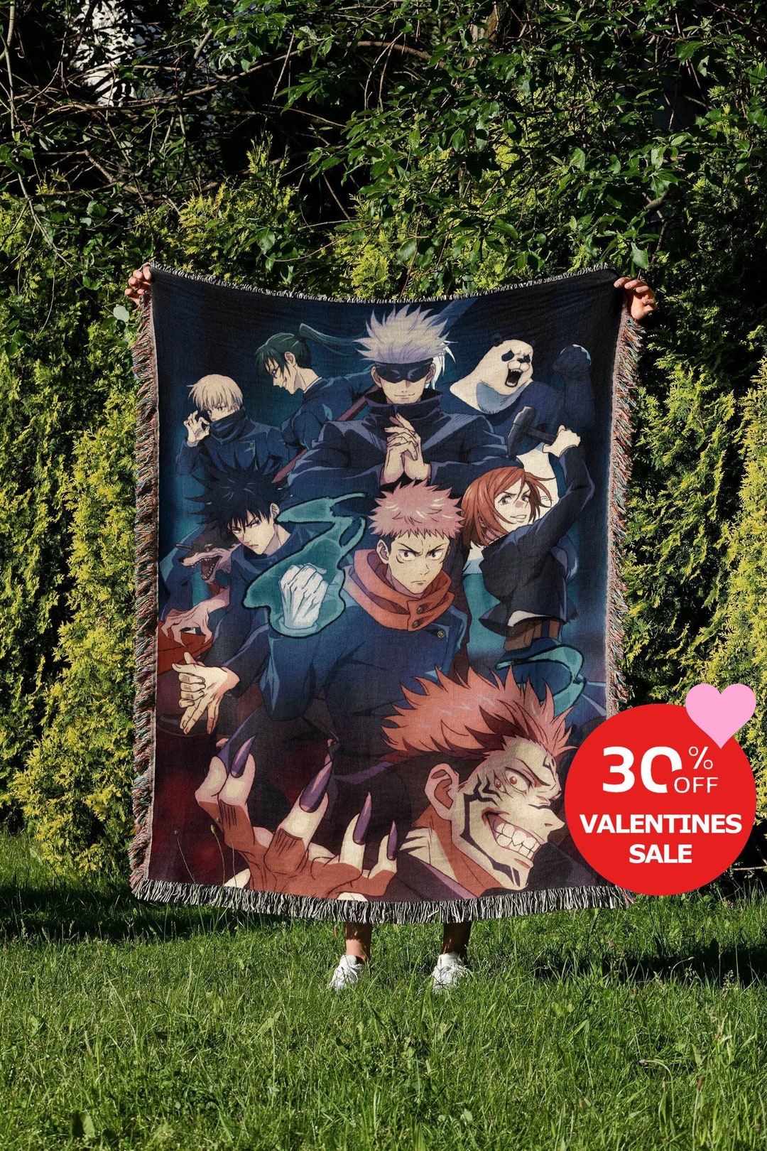 Anime Hand Woven Blanket Anime Gojo Tapestry Throw Manga Poison - Etsy
