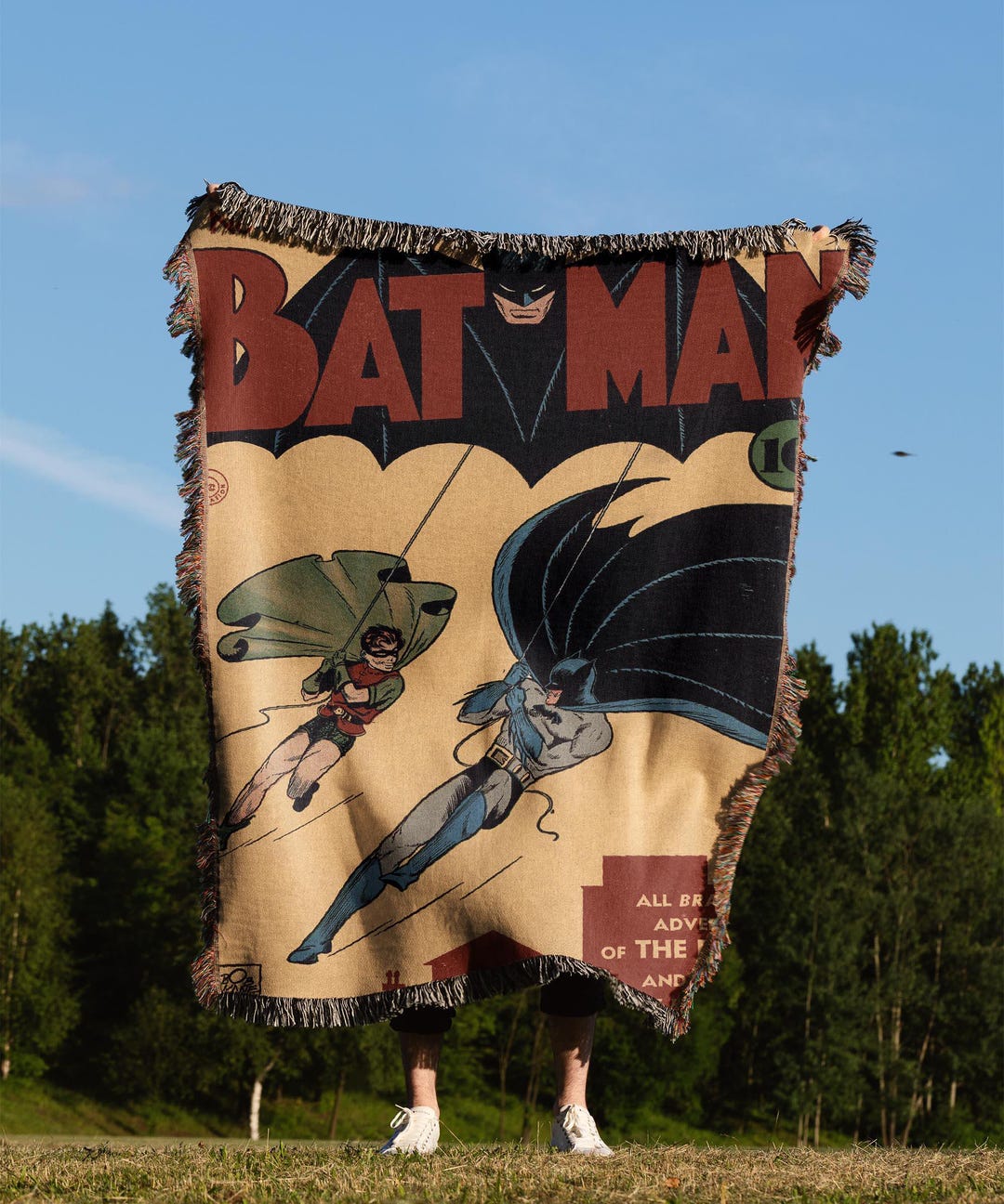 Batman Issue No. 1 Hand Woven Blanket | Comic Tapestry Throw ...