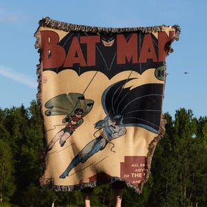 Batman Issue No. 1 Hand Woven Blanket | Comic Tapestry Throw ...