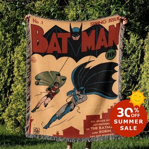 Batman Issue No. 1 Hand Woven Blanket | Comic Tapestry Throw ...