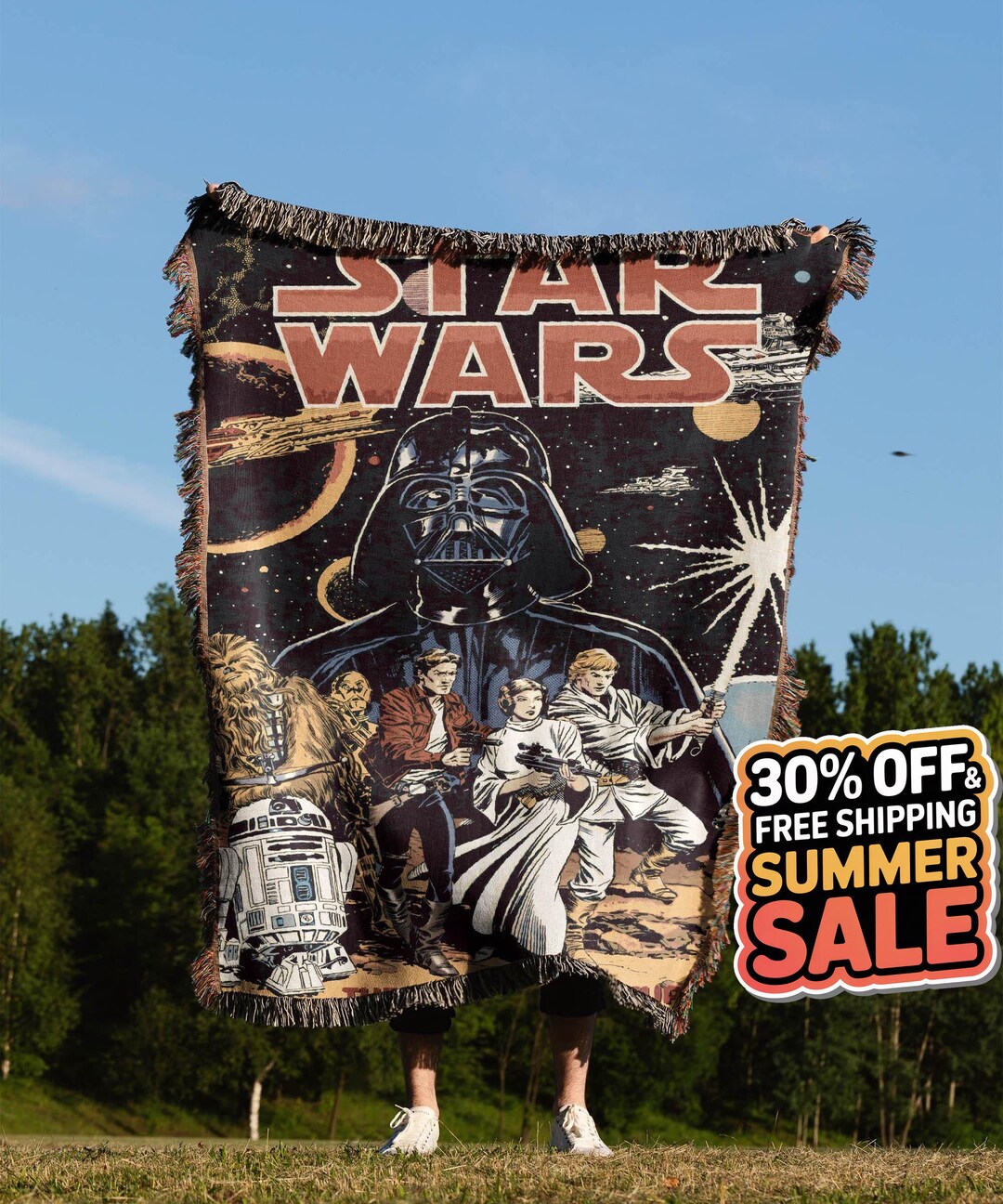 Star Wars Hand Woven Blanket | Comic Tapestry Throw | Jedi Poison - Etsy