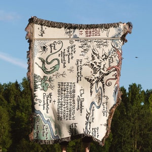 Lord of the Rings Thorin's Woven Blanket | Bilbo Baggins Tapestry Throw ...