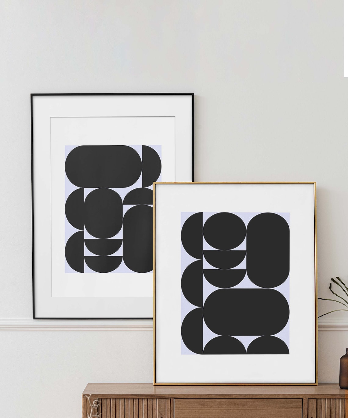 MINIMALIST Posters Abstract Printable Geometric Shapes Bauhaus ...