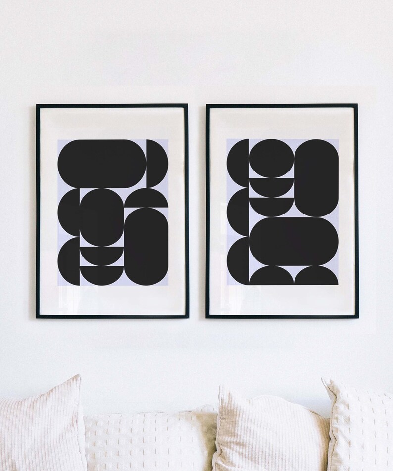 MINIMALIST Posters | Abstract Printable Geometric Shapes Bauhaus ...