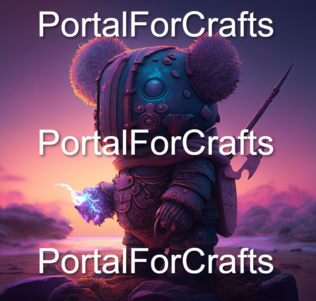 The Magic Teddy Bear, PNG, Portalforcrafts - Etsy