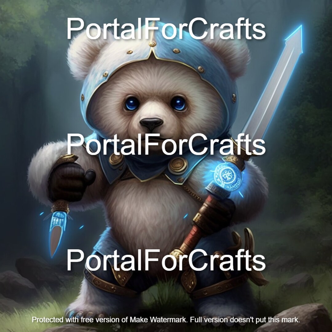 Assassin Teddy Bear in Disguise, PNG, Portalforcrafts - Etsy