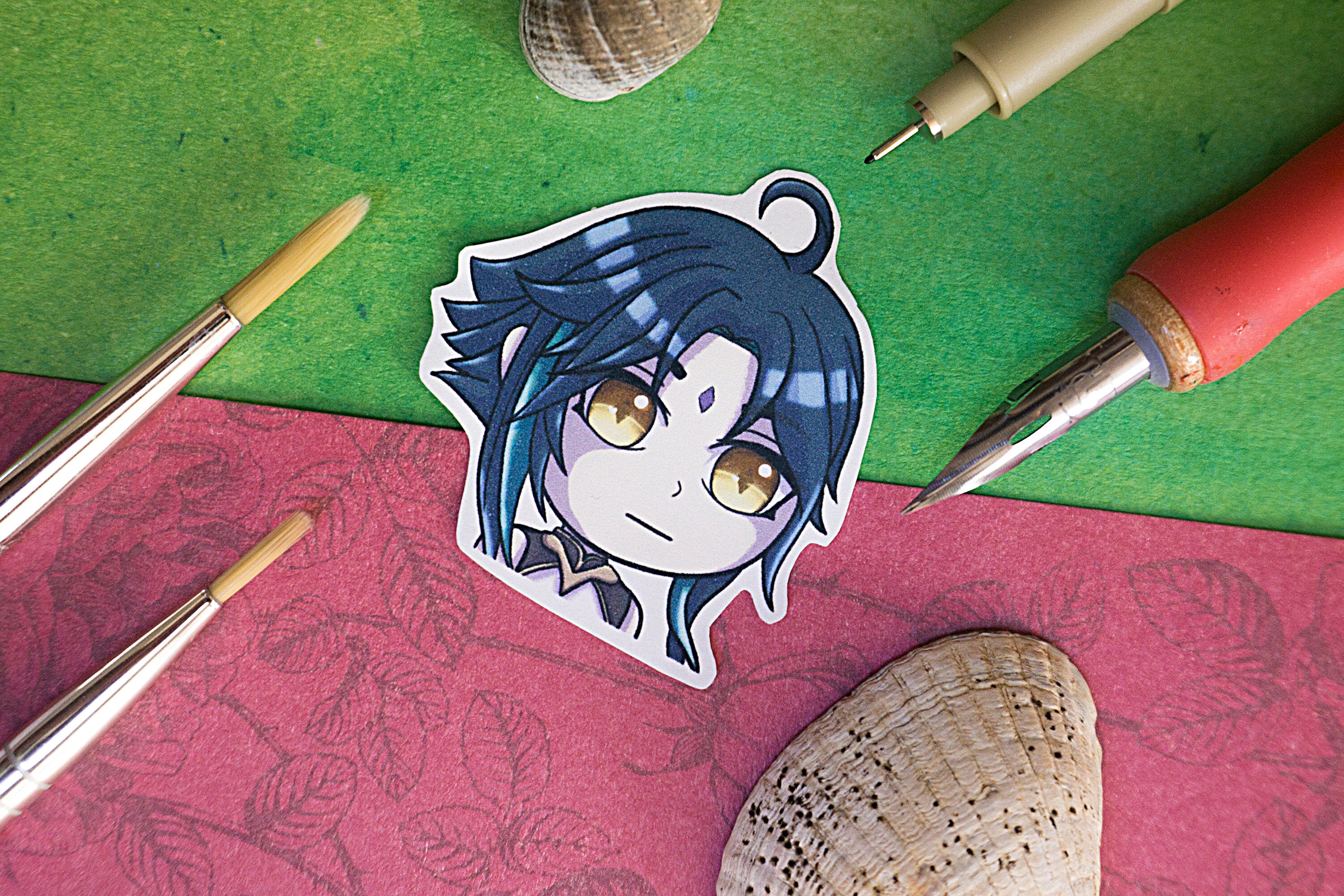 Xiao Emote Stickers Genshin Impact Sticker Calendar - Etsy