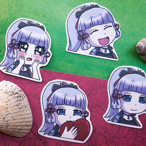 Genshin Kamisato Ayaka Emotes - Etsy
