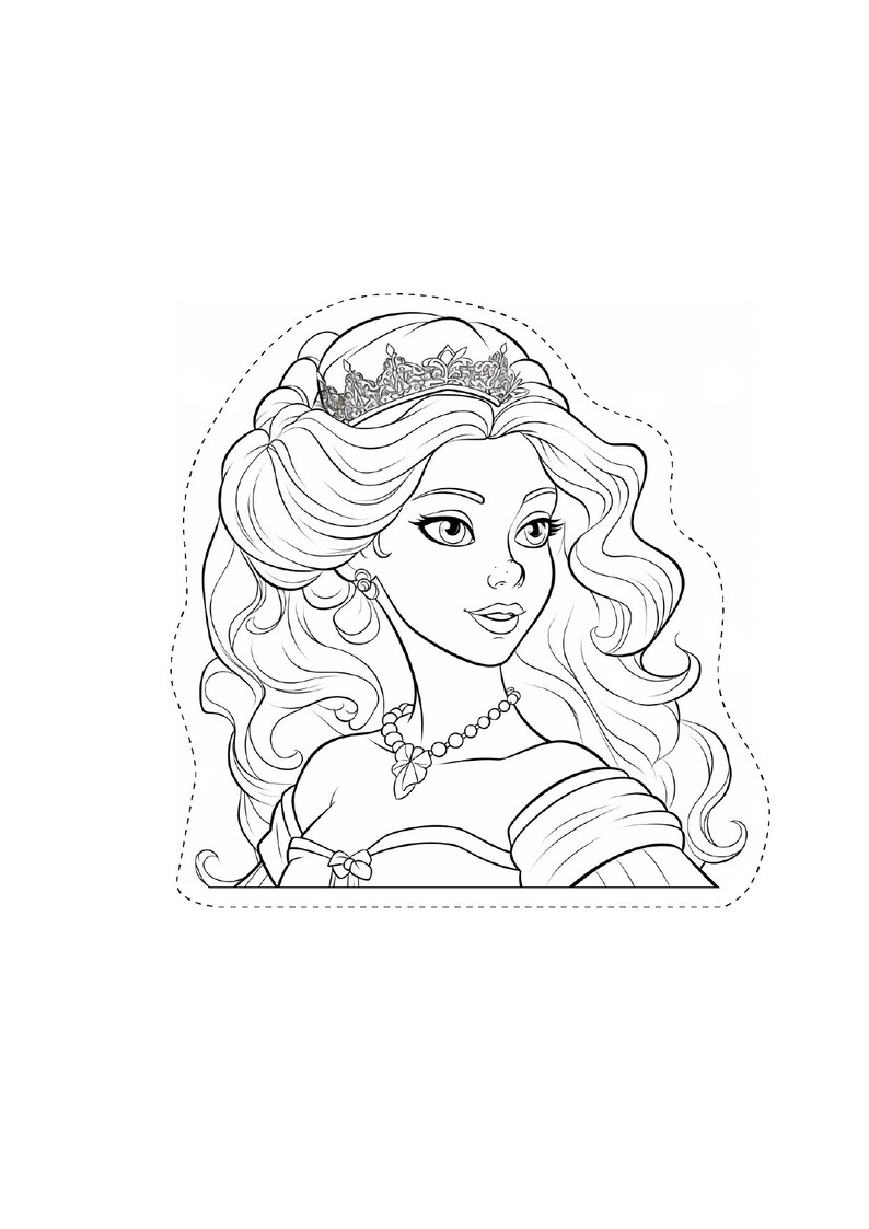 Coloring Book Printable Princesses PDF Kids Activity Book - Etsy