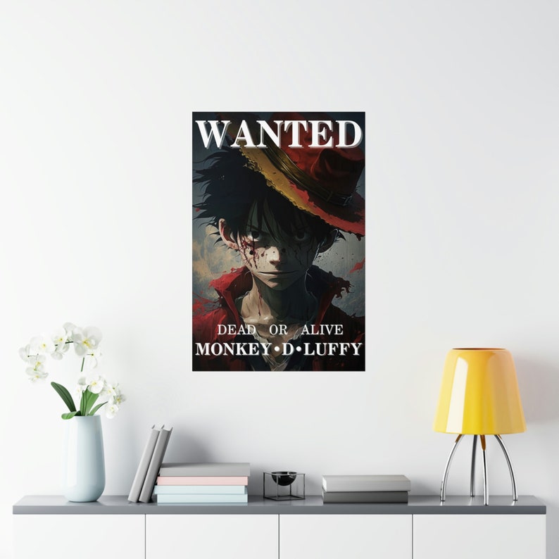 Monkey D Ruffy One Piece Steckbrief Anime Wand Dekor - Etsy.de