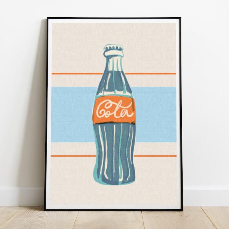 Cola Print No1, Printable Coca Cola Bottle, Vintage Cola Poster, Coke ...