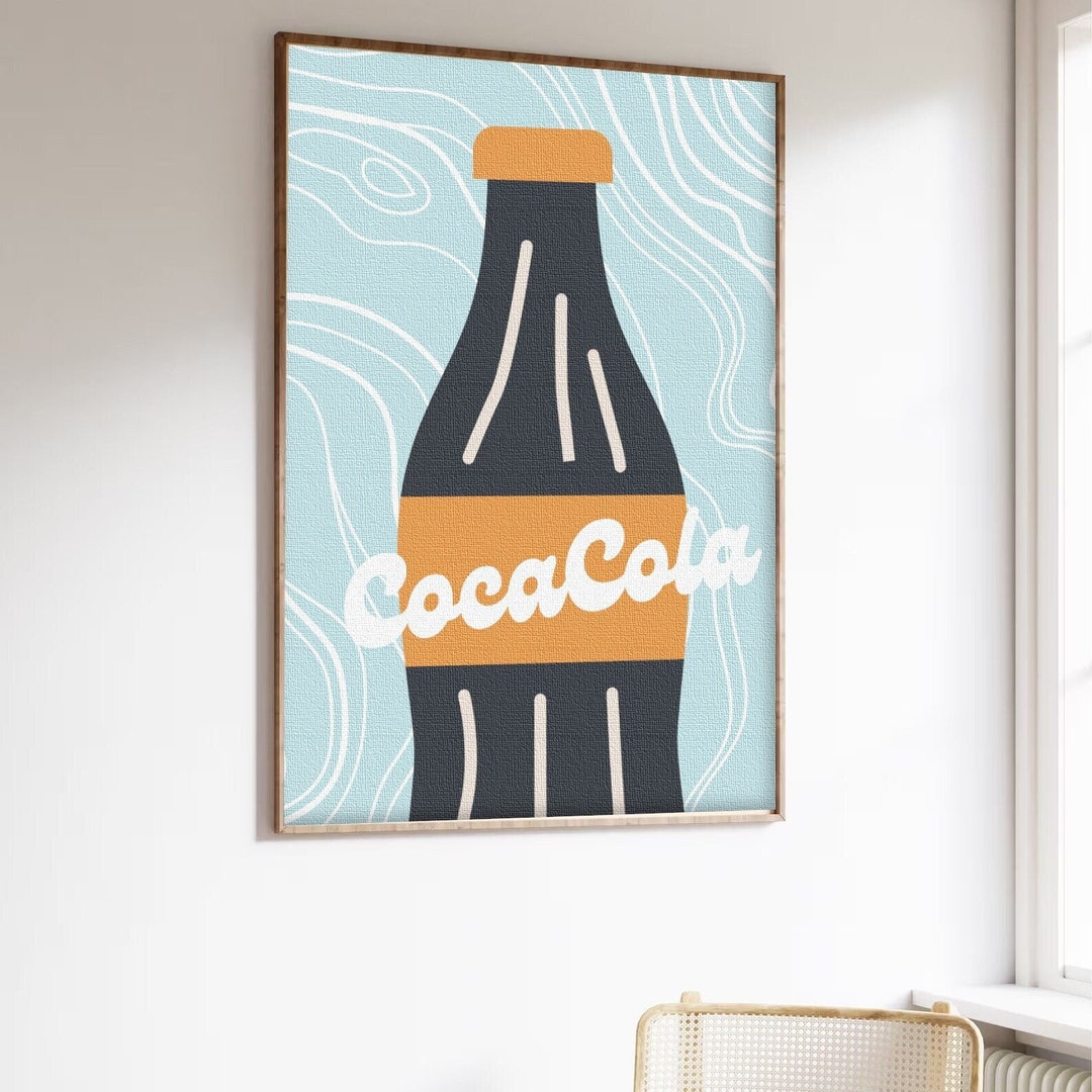 Retro Cola Print, Printable Coca Cola Bottle, Vintage Cola Poster, Coke ...