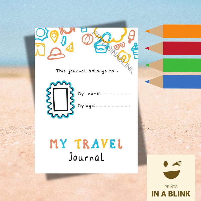 Kids Travel Journal – Printable Road Trip Activity Book for Kids ...
