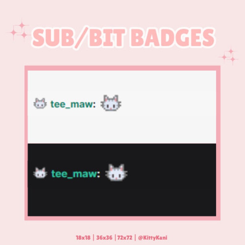 Stardew Valley Cat Sub Badges for Twitch Pixel Art Bit & Sub Badges ...