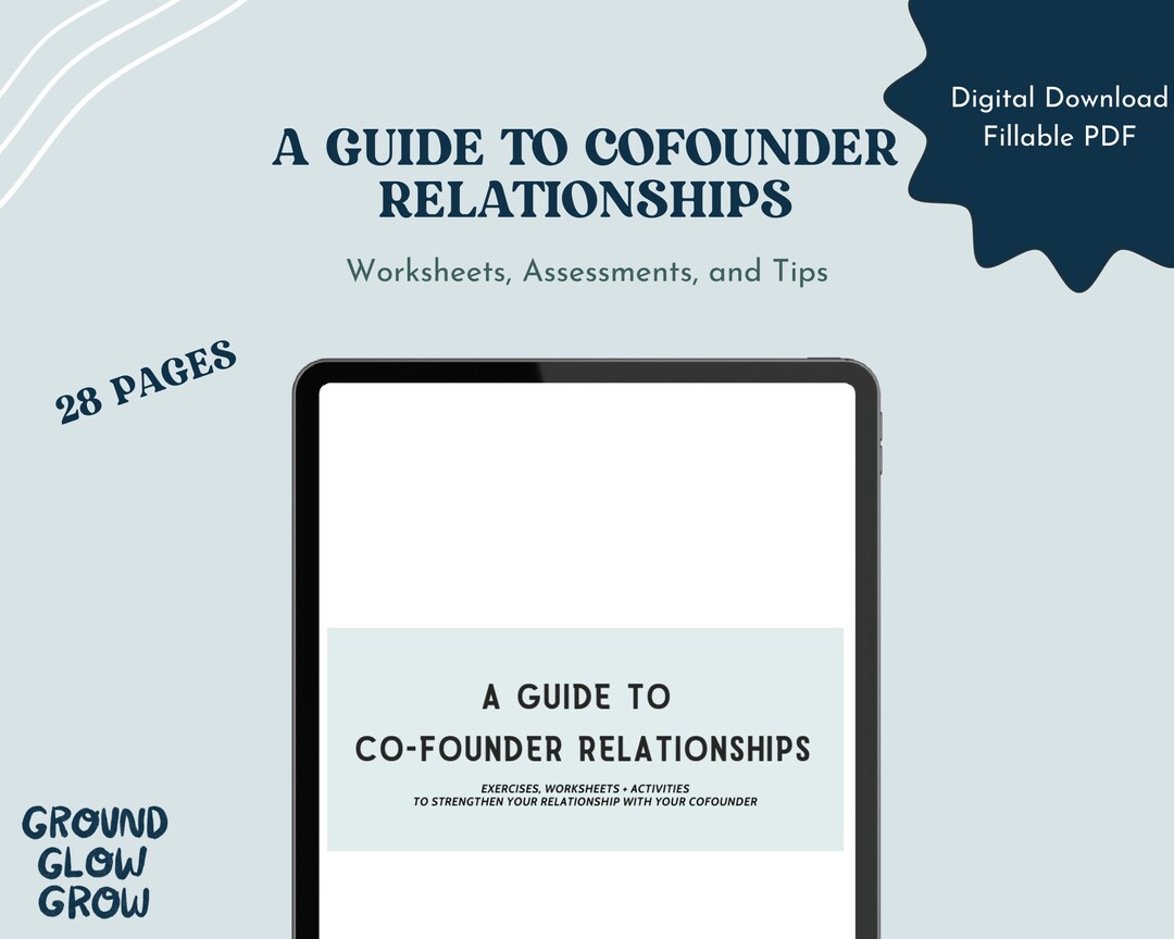A Guide to Co-founder Relationships - Ebook & Worksheets | Entrepreneur Tools | Founder ...