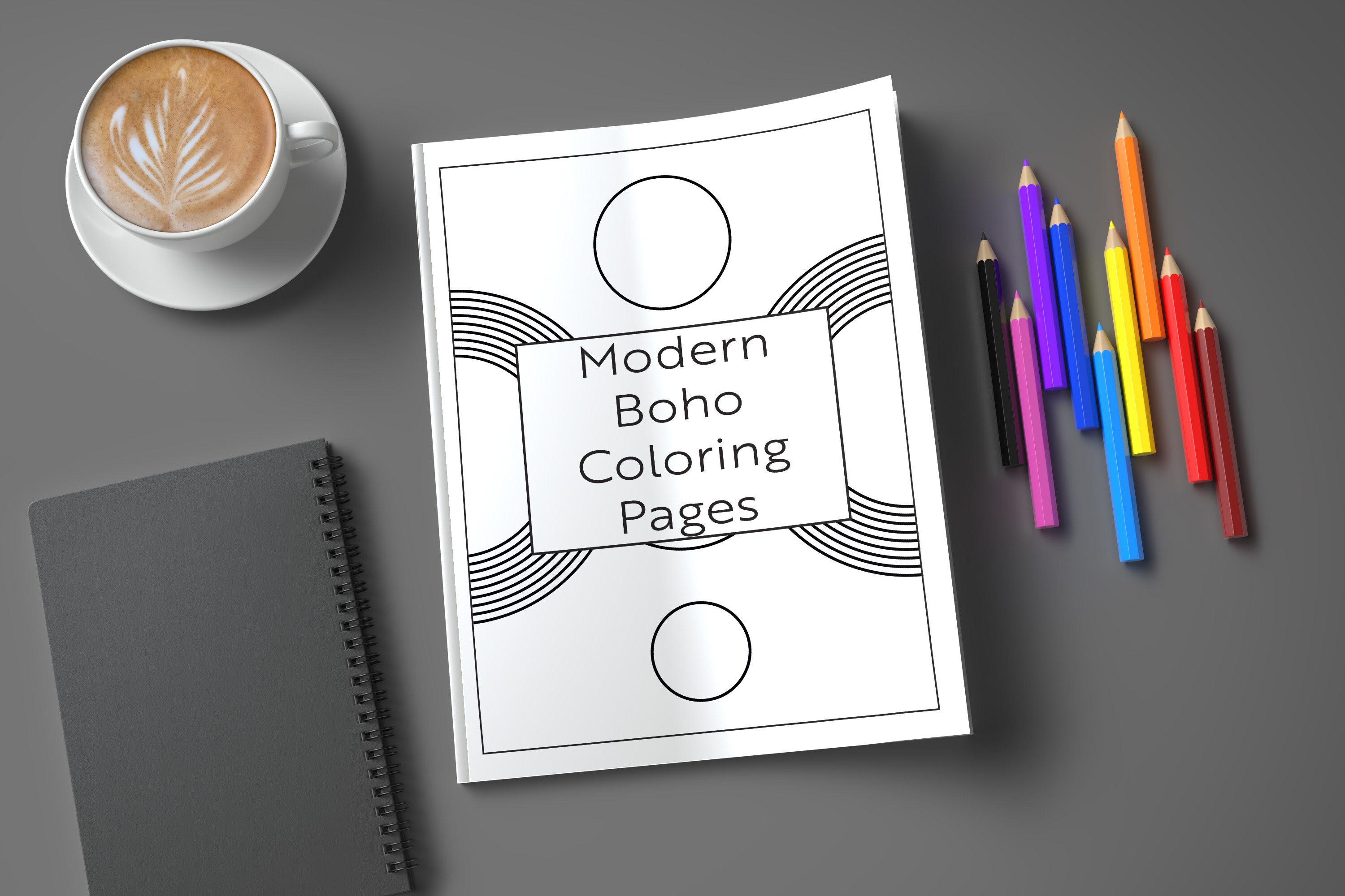 Modern Boho Coloring Page Pack | for Teens and Adults - Etsy