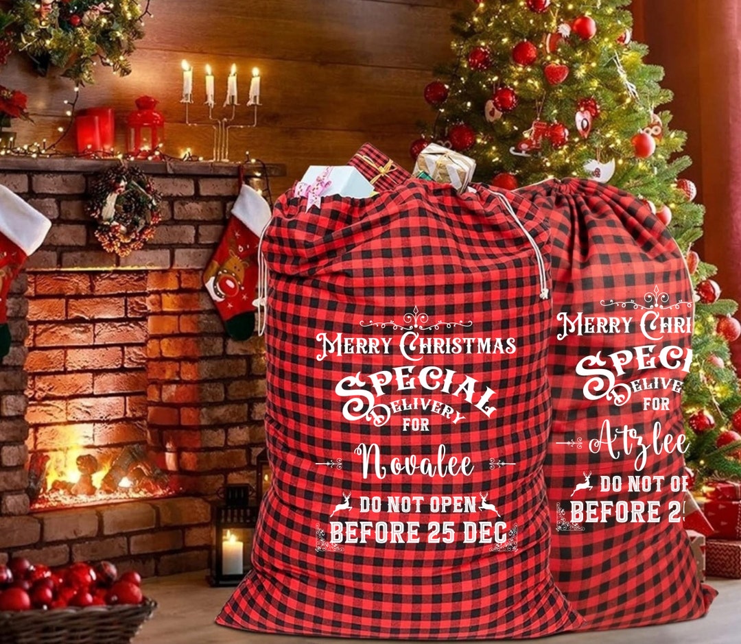 Personalized Santa Sack, Oversized Santa Sack, Personalized Christmas ...