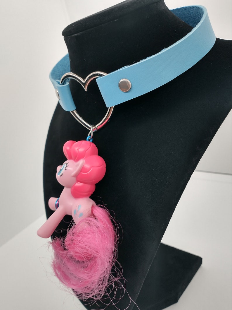 Pinkie Pie My Little Pony Choker Necklace Blue Pink OOAK Handmade ...