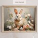 Cute Bunny Printable Wall Art, Spring Easter Farmhouse Home Decor ...