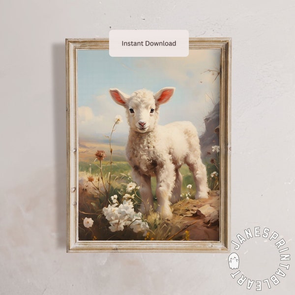Lamb Painting - Etsy