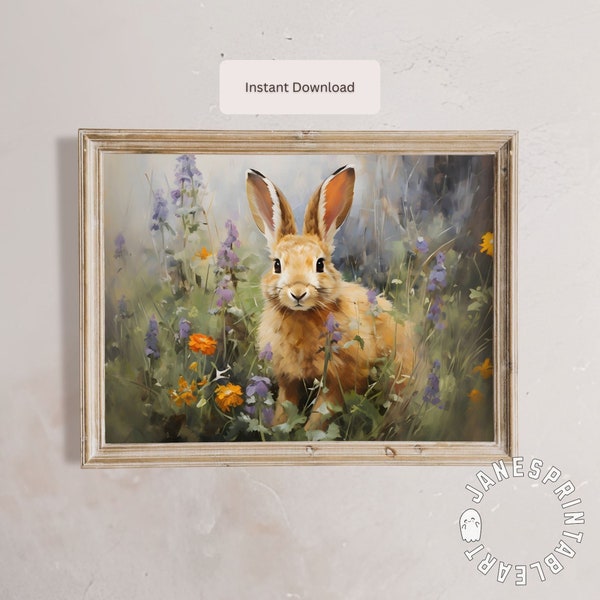 Farmhouse Rabbit Wall Picture - Etsy