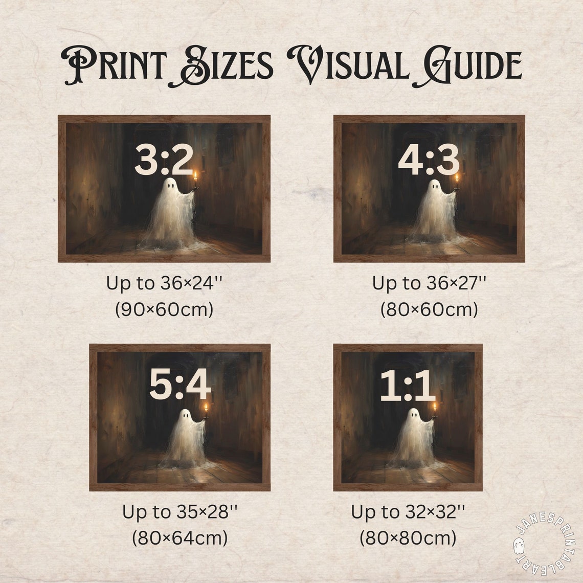 Light Blue Ghost Painting Digital Download, Cute Ghost in Wildflowers ...