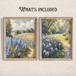 Spring Print Set of 12 Printable Wall Arts, Springtime Floral Wall ...