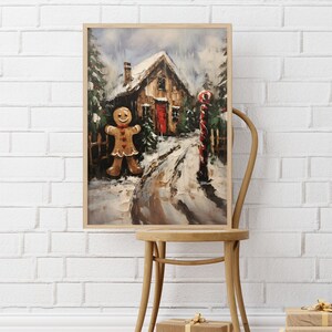 Rustic Gingerbread Artwork Digital Download, Holiday Season Festive ...