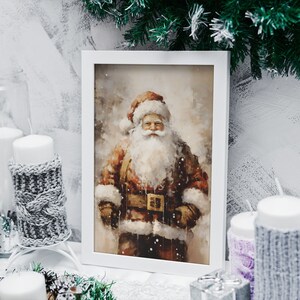 Printable Santa Claus Portrait Digital Download, Vintage Christmas ...