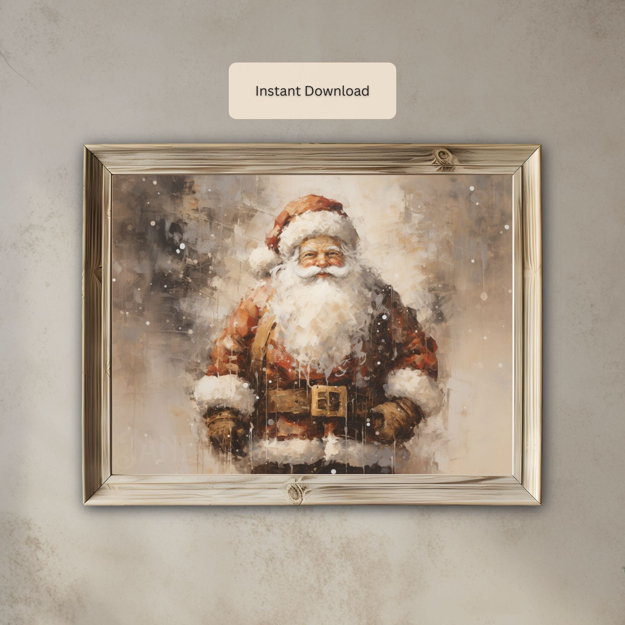 Printable Santa Claus Portrait Digital Download Vintage - Etsy