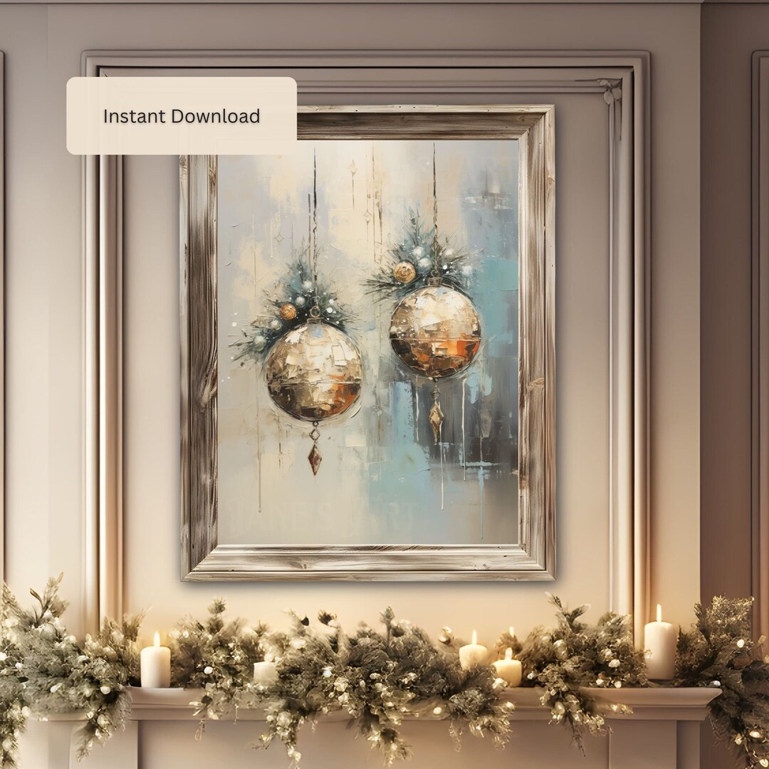 Christmas Poster Preppy Printable Wall Art Vintage Farmhouse - Etsy