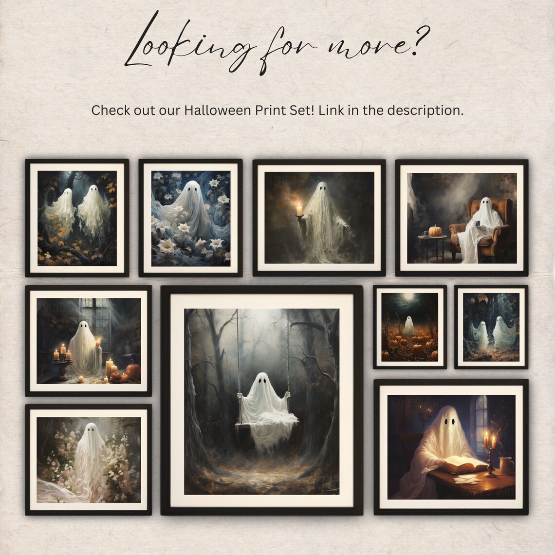 Fall Ghost Picture Printable Wall Art Dark Academia Spooky - Etsy