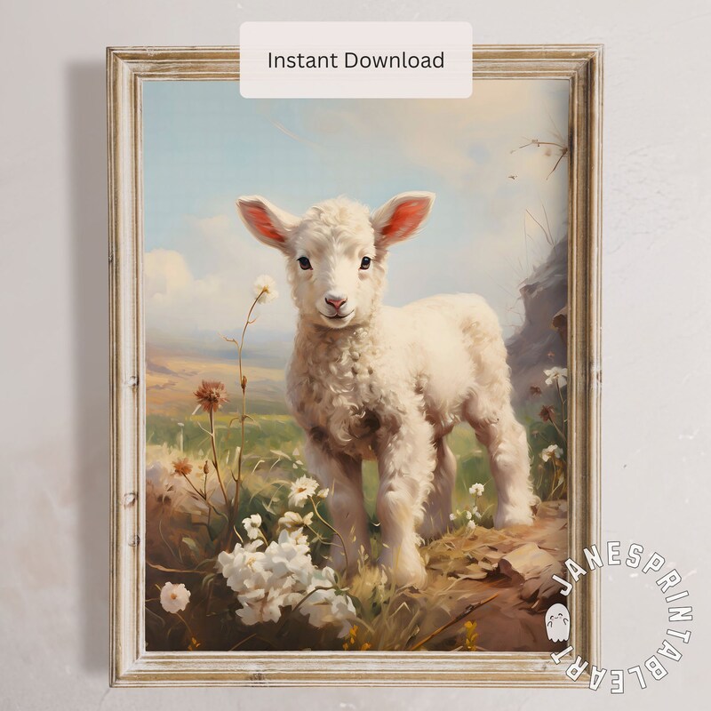 Lamb Painting - Etsy