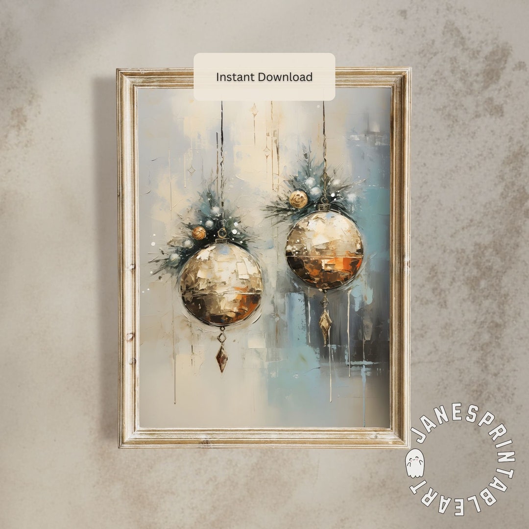 Christmas Poster Preppy Printable Wall Art, Vintage Farmhouse Winter ...