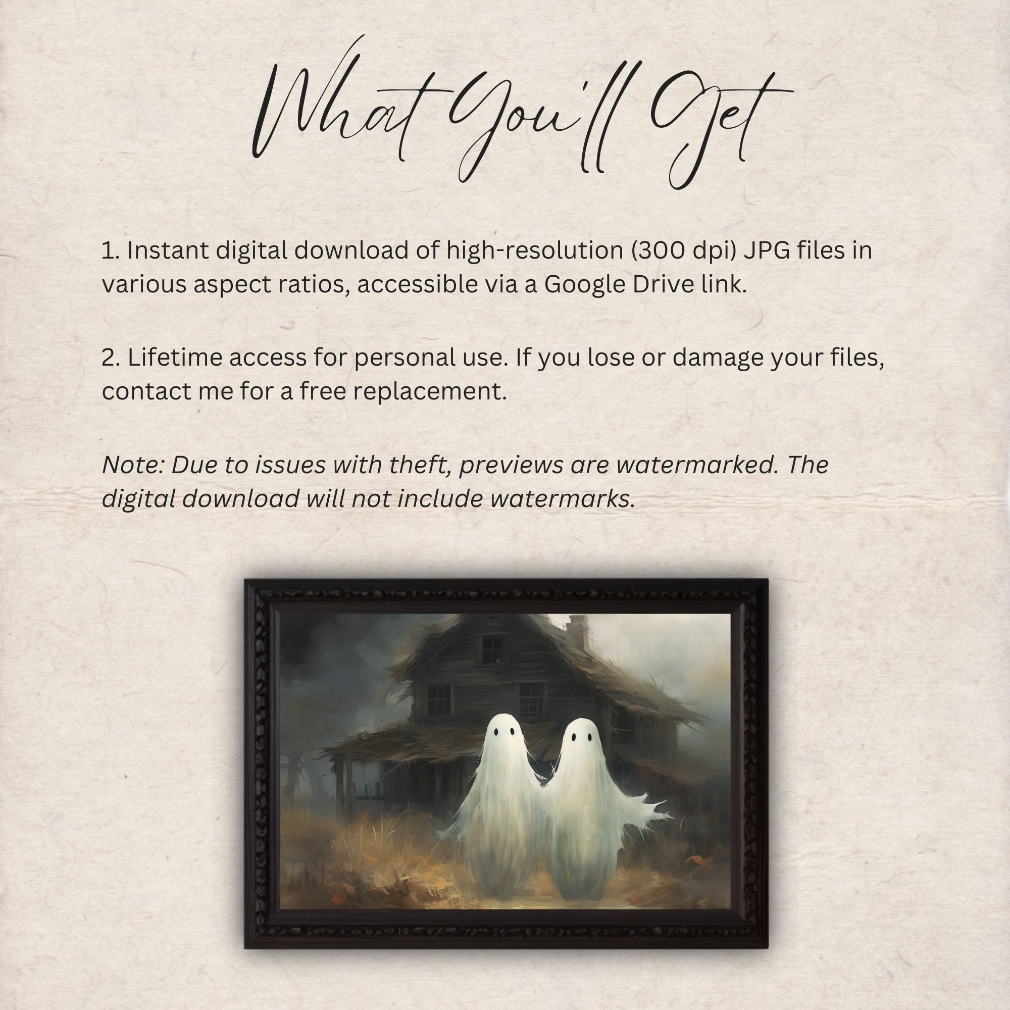 Victorian Floral Ghost Painting Printable Adorable Creepy Art - Etsy