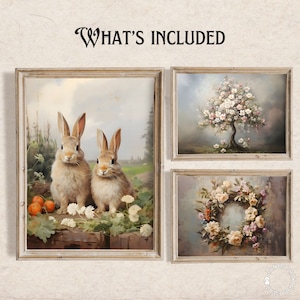 Easter Wall Art Bundle of 12 Pictures, Spring Printable Wall Art Set of ...