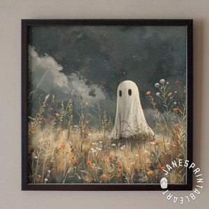 Fall Ghost Picture Printable Wall Art, Dark Academia Spooky Decor ...