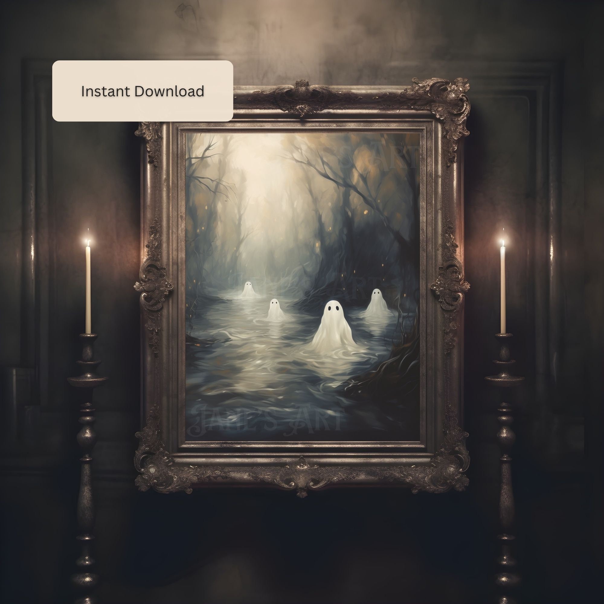 Ghost Pictures Printable Instant Download Vintage Halloween Printable ...