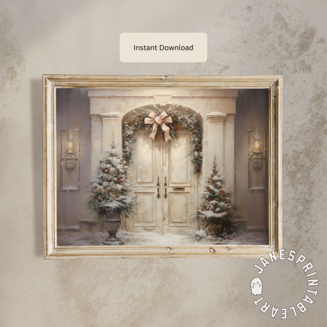 Holiday Season Printable Wall Art, Christmas House Poster Instant ...