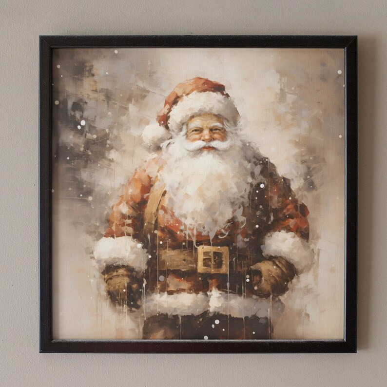 Printable Santa Claus Portrait Digital Download, Vintage Christmas ...