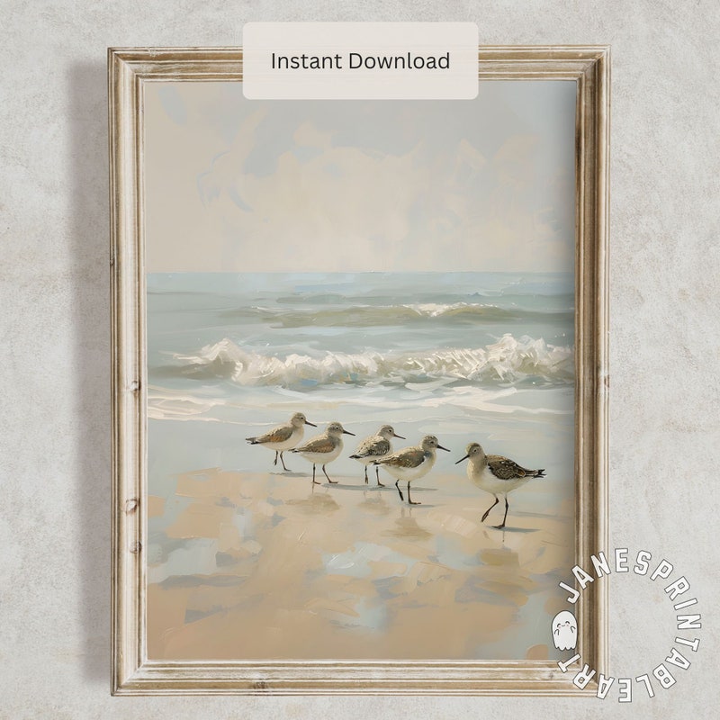 Sea Birds Painting Digital - Etsy UK