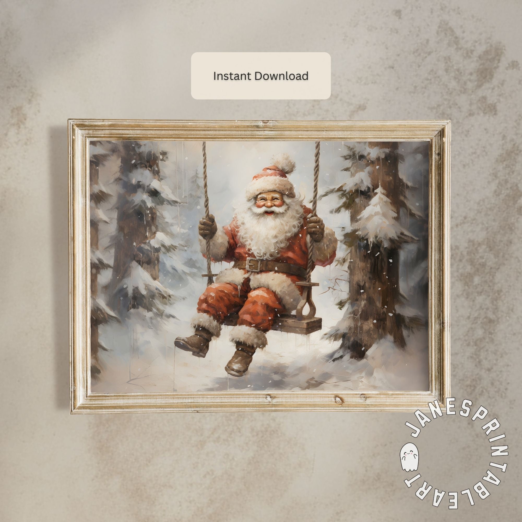 Printable Art of Santa Clause Instant Download, Vintage Christmas ...