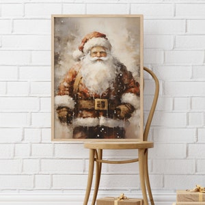Printable Santa Claus Portrait Digital Download, Vintage Christmas ...