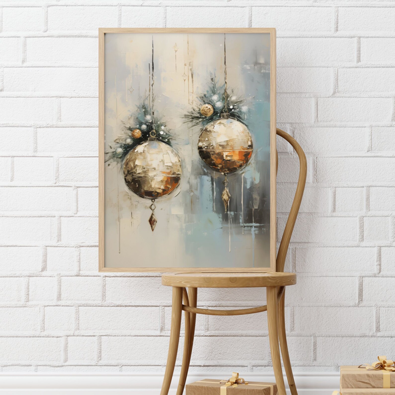 Christmas Poster Preppy Printable Wall Art, Vintage Farmhouse Winter ...