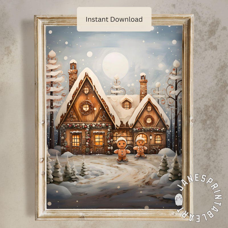 Gingerbread Wall Art - Etsy