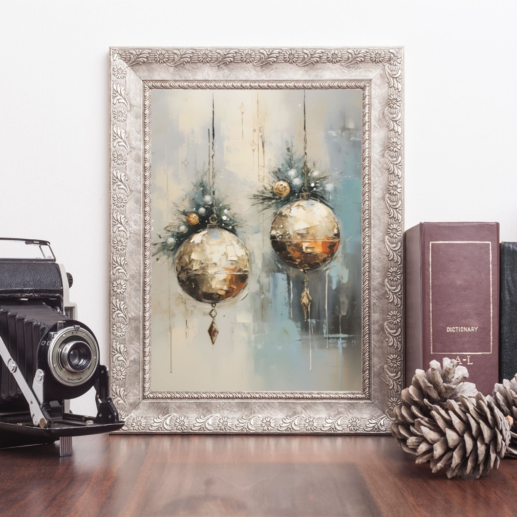 Christmas Poster Preppy Printable Wall Art, Vintage Farmhouse Winter ...
