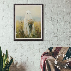 Cottagecore Ghost Printable Wall Art, Portrait of a Ghost With ...